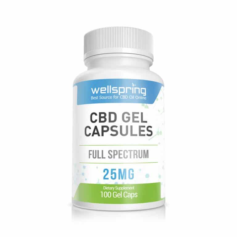 25mg Full Spectrum CBD Gel Caps | WellspringCBD.com